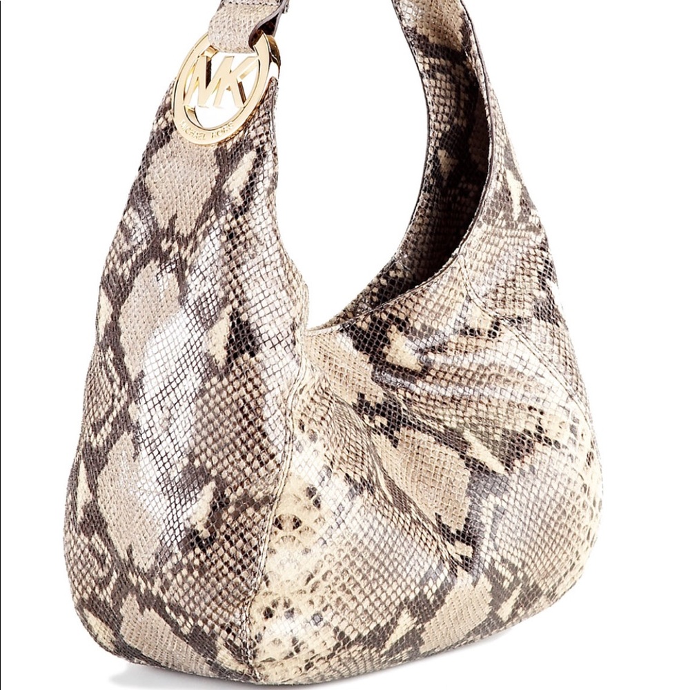 Michael Kors Snake Pattern Hobo Pre’d - Gem